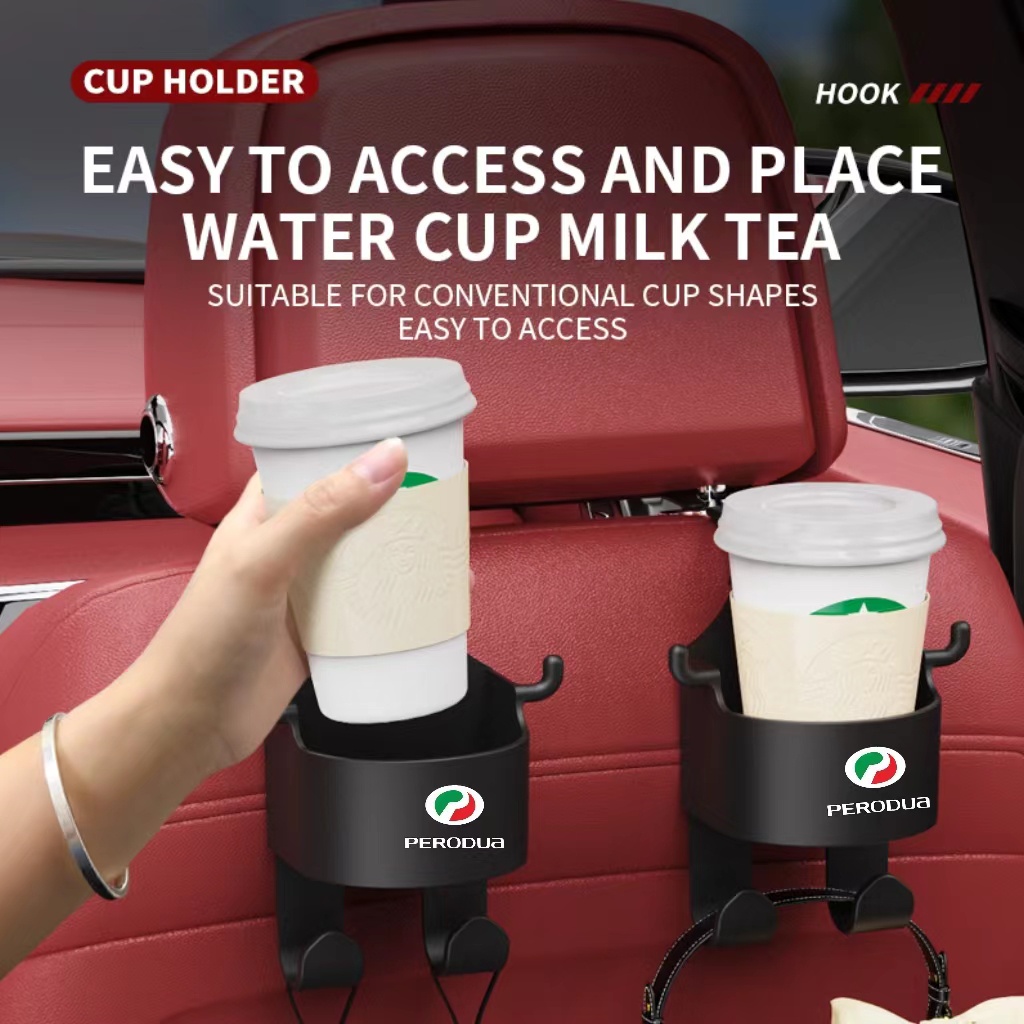 Perodua Myvi Alza Aruz Axia Ativa Bezza Viva Car seat back water cup ...