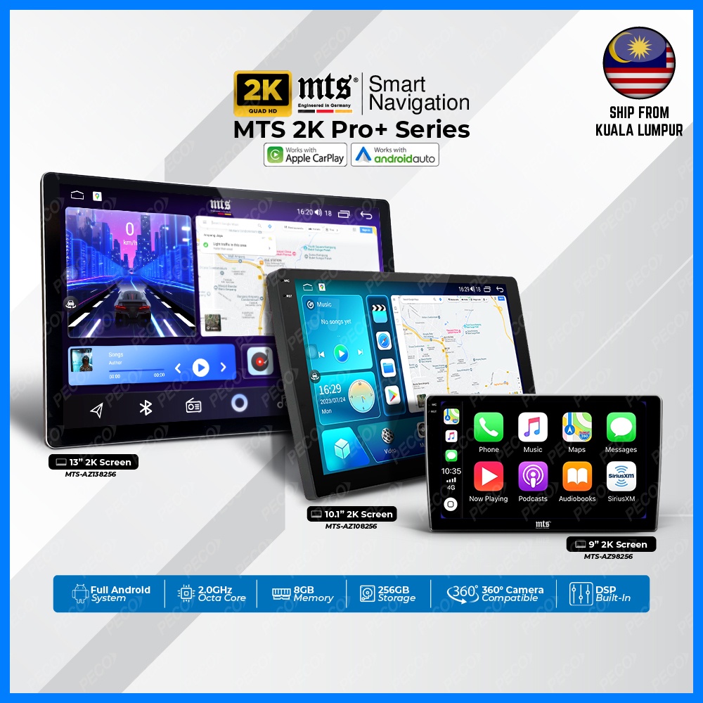 MTS Car 2K Pro+ Series Android Player 13” / 10.1” / 9” DSP GPS Apple ...