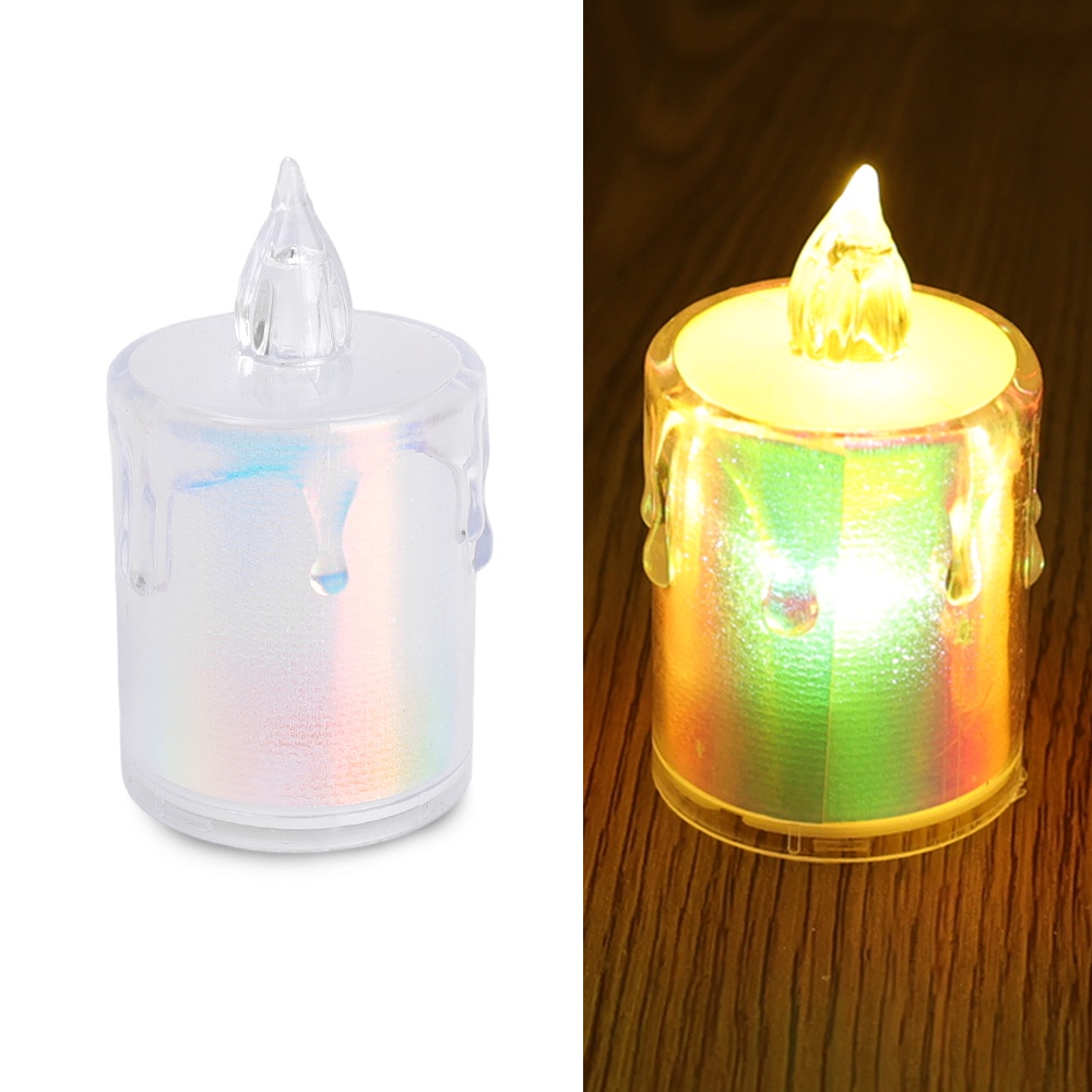 Acrylic LED Flameless Electric Candle Light / Flashing Battery Powered ...