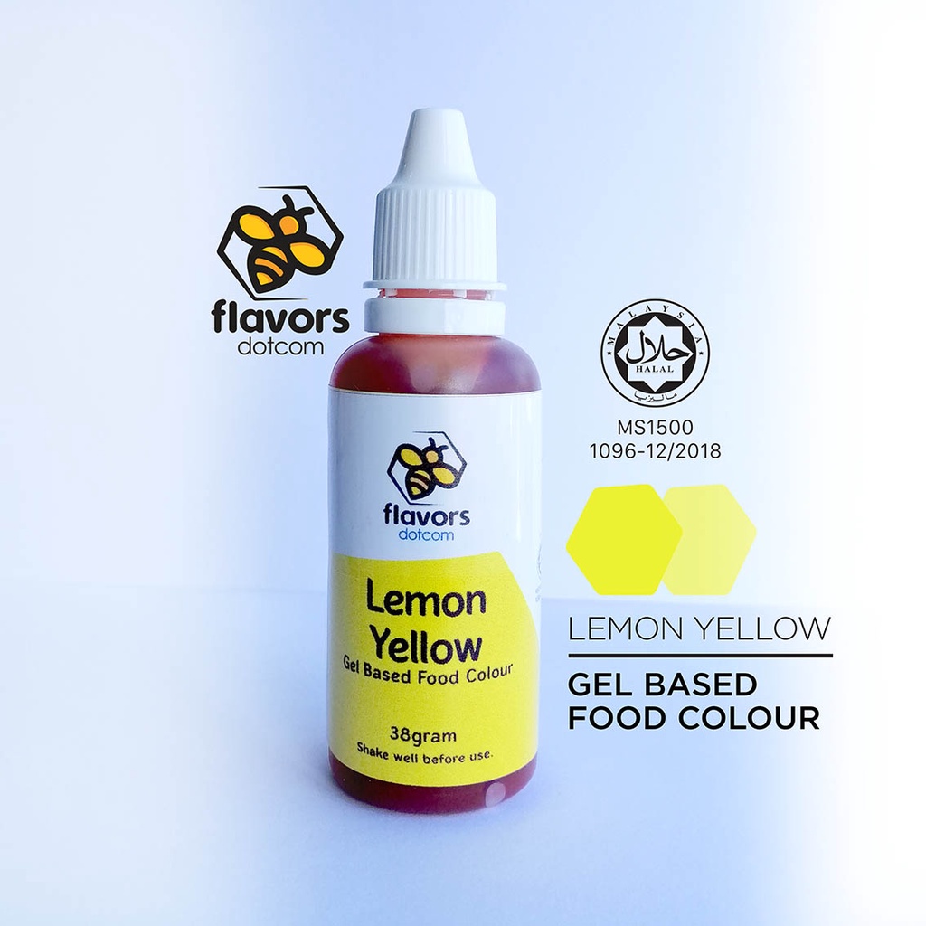 Gel Based - Lemon Yellow Food Coloring 35g / Warna Gel - Kuning Limau ...