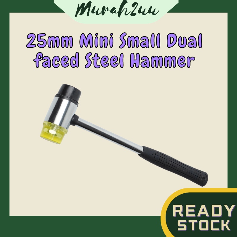 25mm Mini Small Rubber/Plastic double face Steel handle Hammer ...
