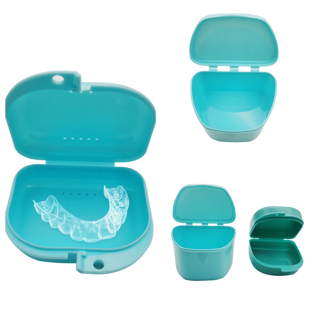 Denture Box Dental Mouth Guard Box Retainer Case False Teeth Storage ...