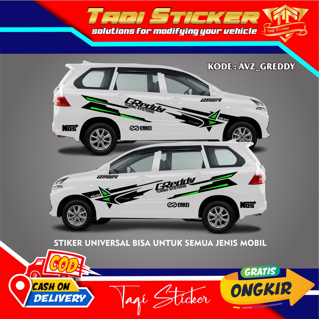 Cutting STICKER STRIPING CAR AVANZA XENIA HONDA JAZZ SERTIGA MINIBUS ...