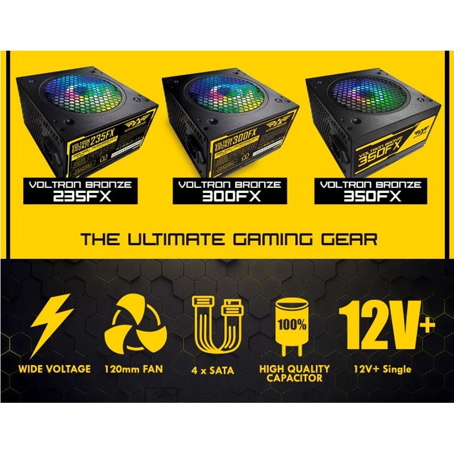 Armaggeddon Voltron Bronze 235FX 235W / 300FX 300w / 350FX 350W Power Supply (3 Years Warranty ...