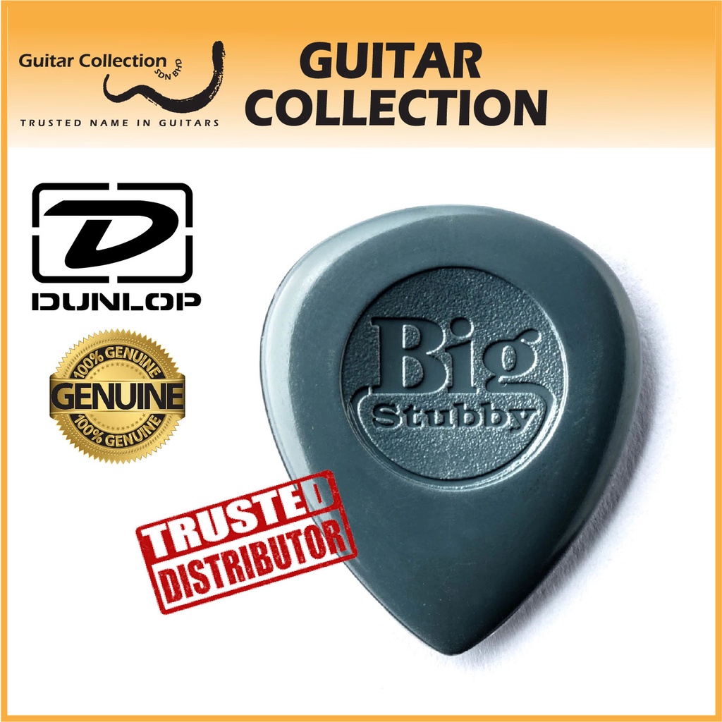 Jim Dunlop 445P300 Nylon Big Stubby Guitar Picks | 3.0mm (6 pcs/pack ...