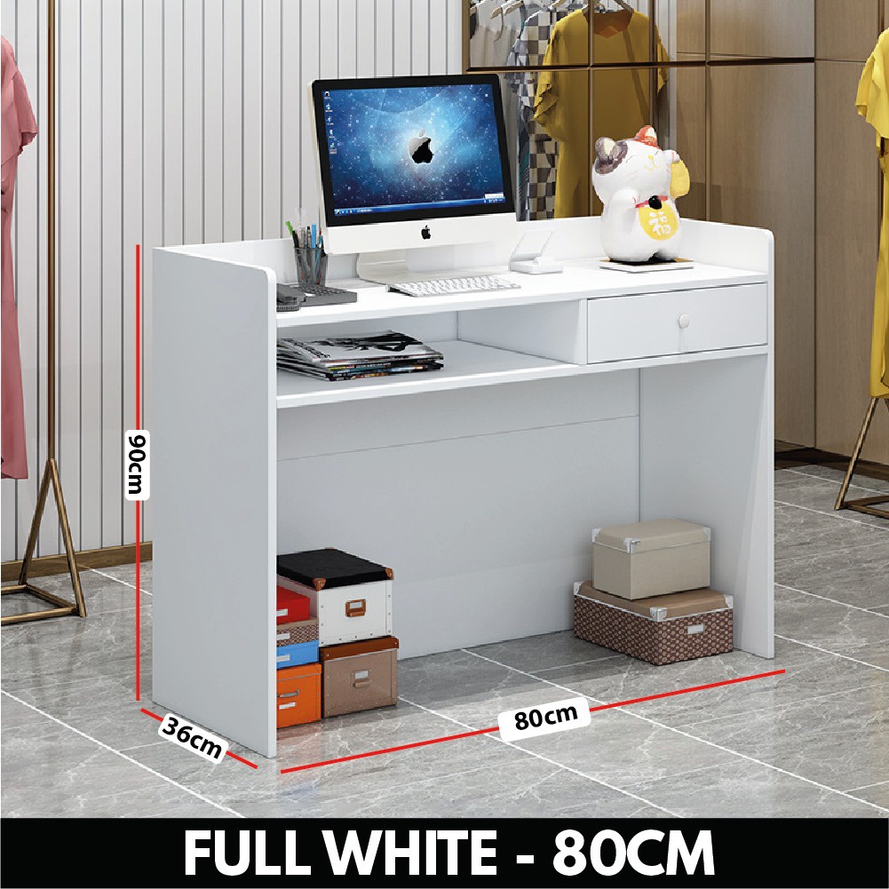 Meja kaunter Cashier counter table desk shop reception counter drawer ...