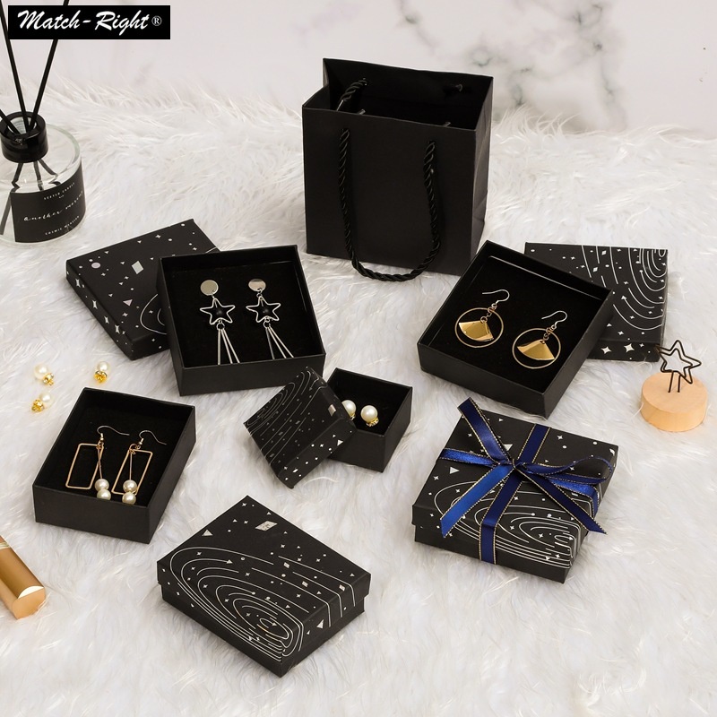 Silver Bronzing Jewelry Box Accessory Holder Laser Galaxy Pattern ...