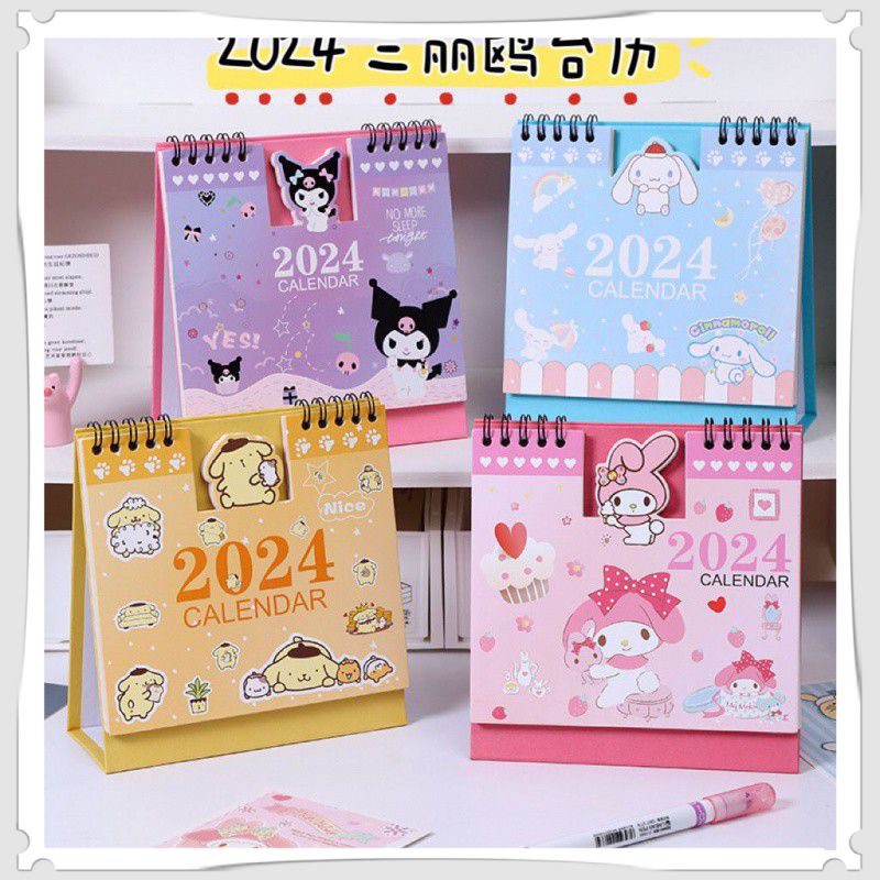 2024 Sanrio Desk Calendar Kawaii Hello Kitty Cinnamoroll My Melody ...