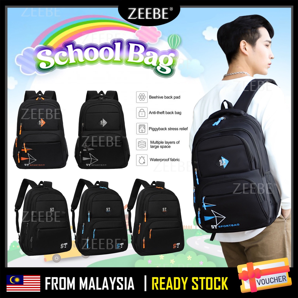 ZEEBE School Bag Backpack Primary Secondary Student Children Budak Beg ...