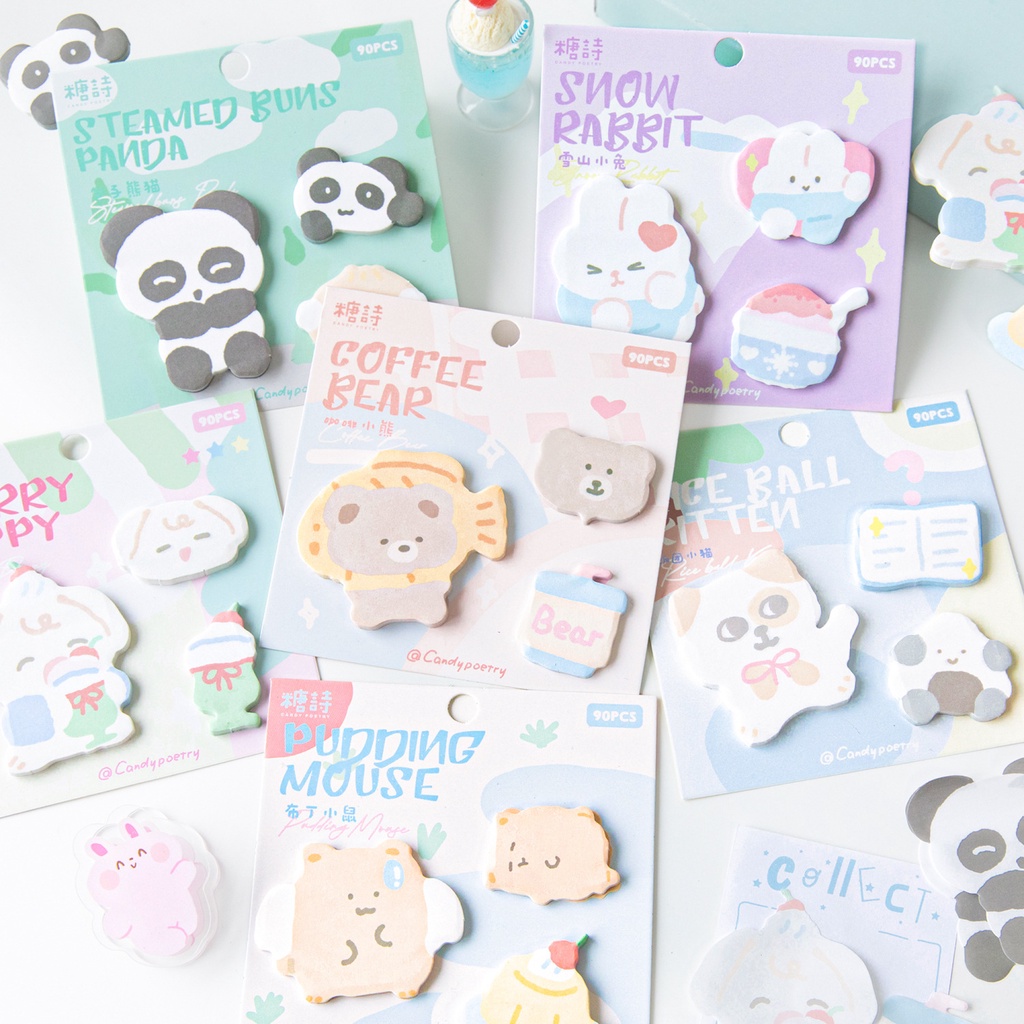 Cdaily|Special-shaped Post-It Note Set Cute Graffiti Post-It Notes ...