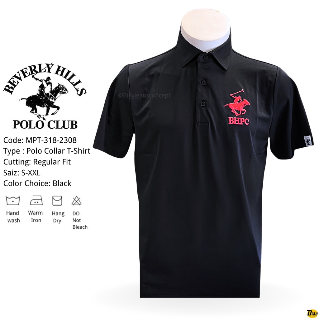 BEVERLY HILLS POLO CLUB Men’s Regular Fit Casual Polo Collar T-shirt ...