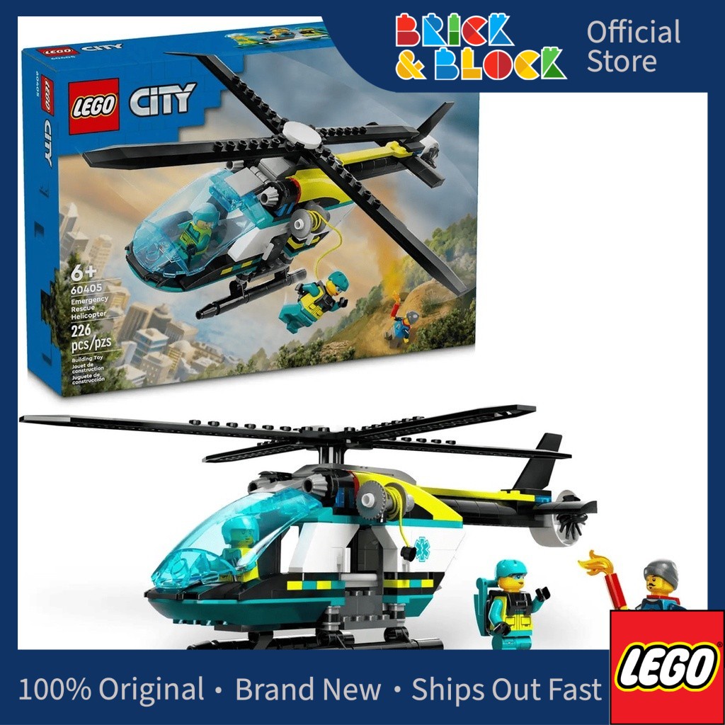 LEGO 60405 Emergency Rescue Helicopter | LEGO City | Shopee Malaysia