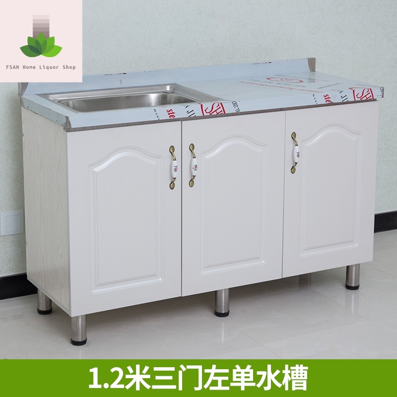 Cabinet simple storage cabinet kitchen cabinet stove cabinet stainless ...