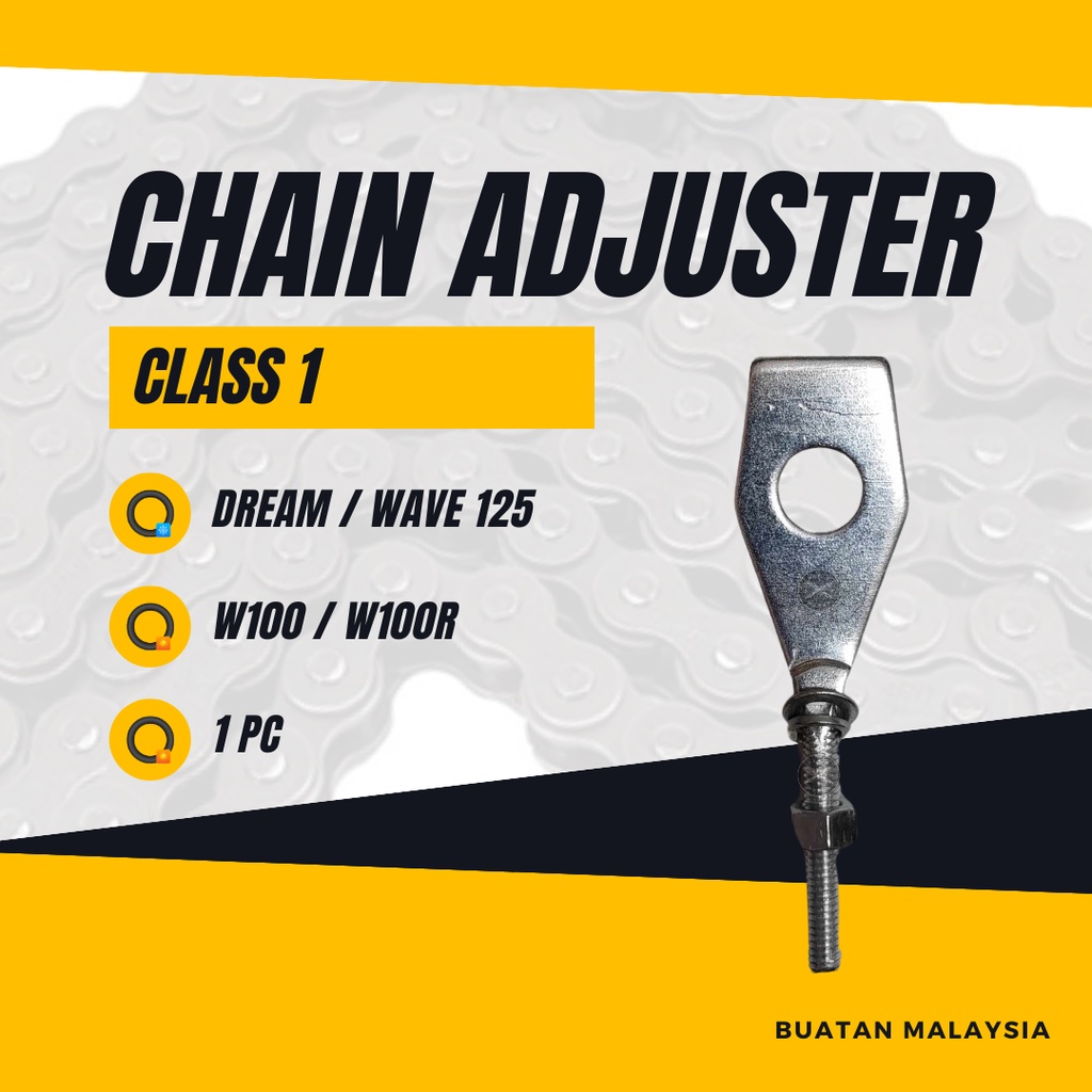 CHAIN ADJUSTER CLASS - DREAM WAVE 125 W125 W100 W100R ADJUST RANTAI ...