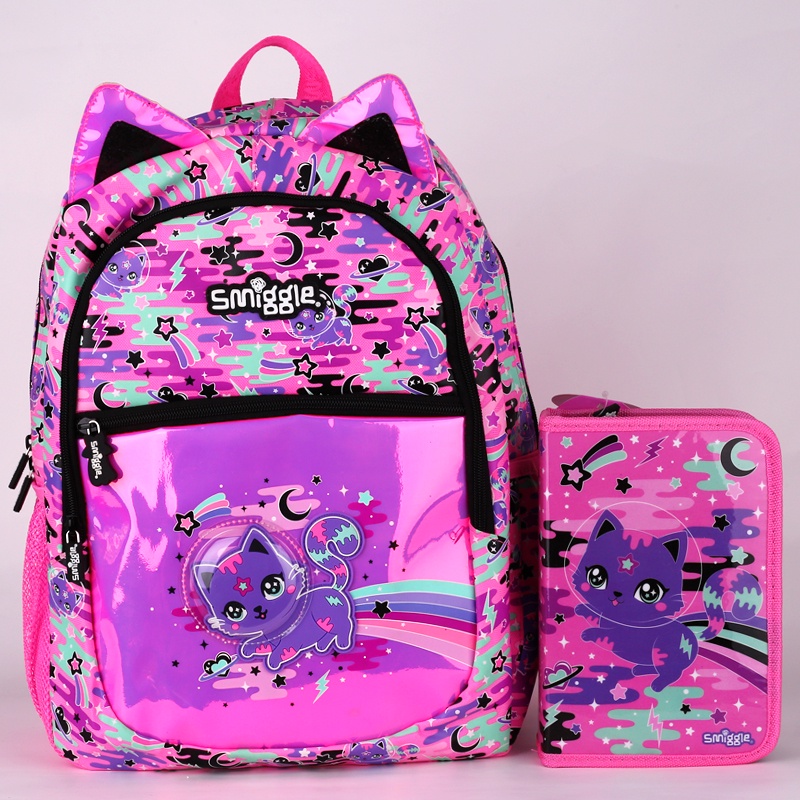 Australia smiggle Elementary School Students Pink Space Cat Burden ...