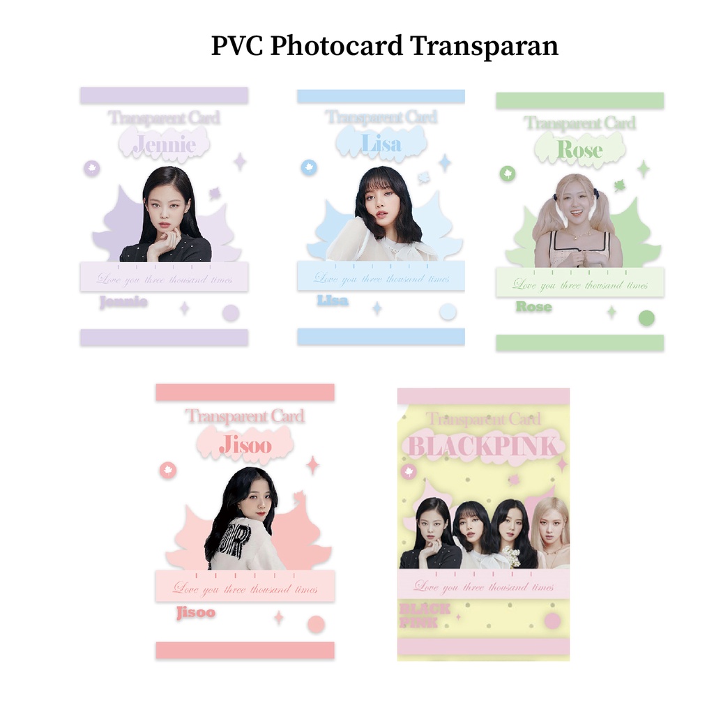 [Nokai Space] 1 PCS PVC Blackpink Transparent Kpop Idol Card ...