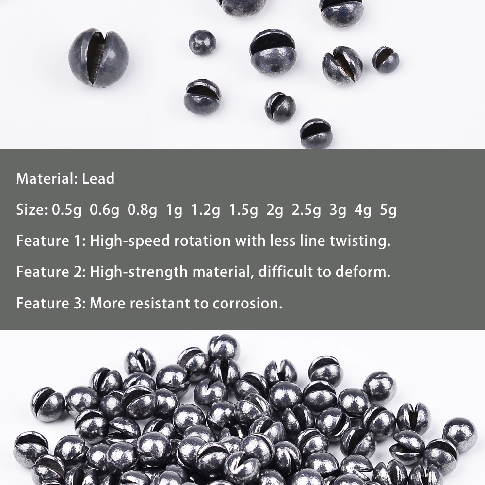 PROBEROS 50pcs/lot Open Round Fishing Sinker 2g-3g-4g-5g Lead Raft ...