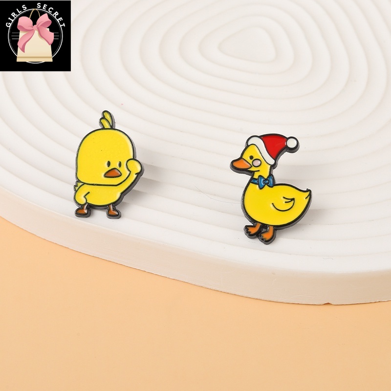 QQBsimbolPins Cute Yellow Duck Enamel Pins Duck Chick Brooches Lapel ...