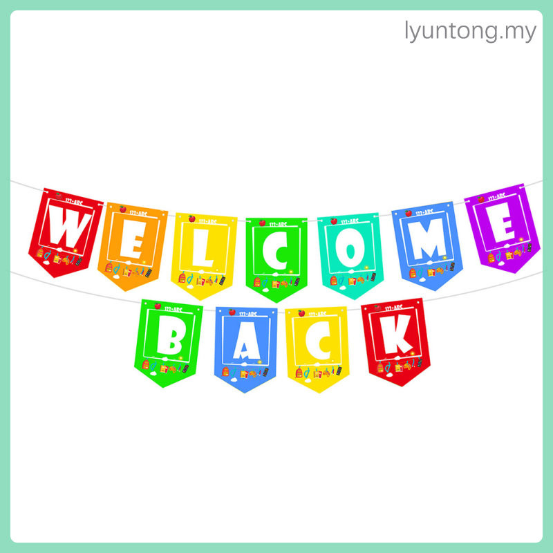 Sign Stickers The Banner Welcome Back Classroom Wall Decor Decorations ...