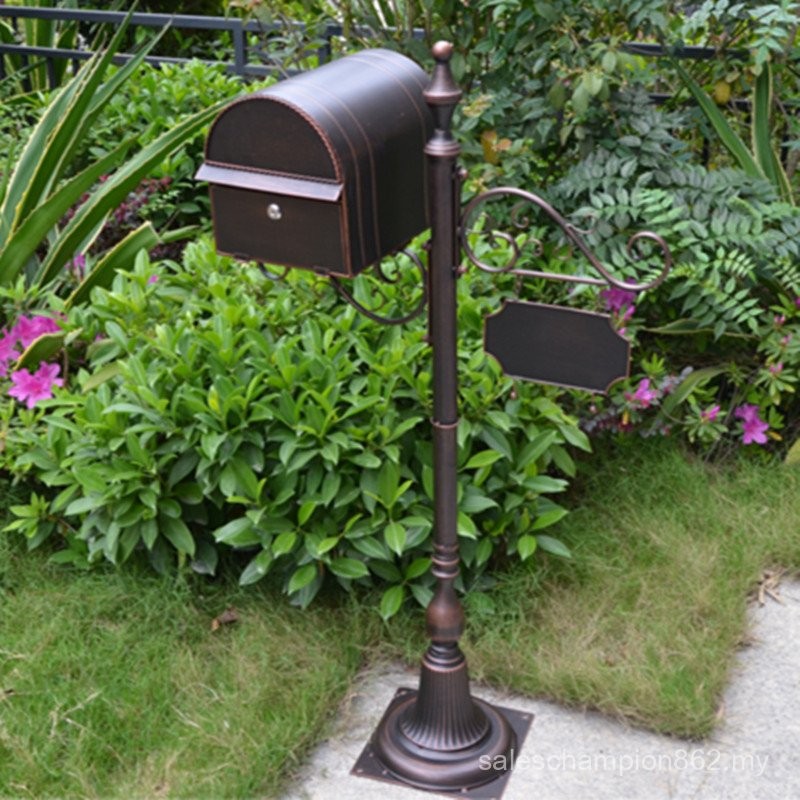 European Retro Mailbox Outdoor Rainproof Receiving Box Villa Area ...