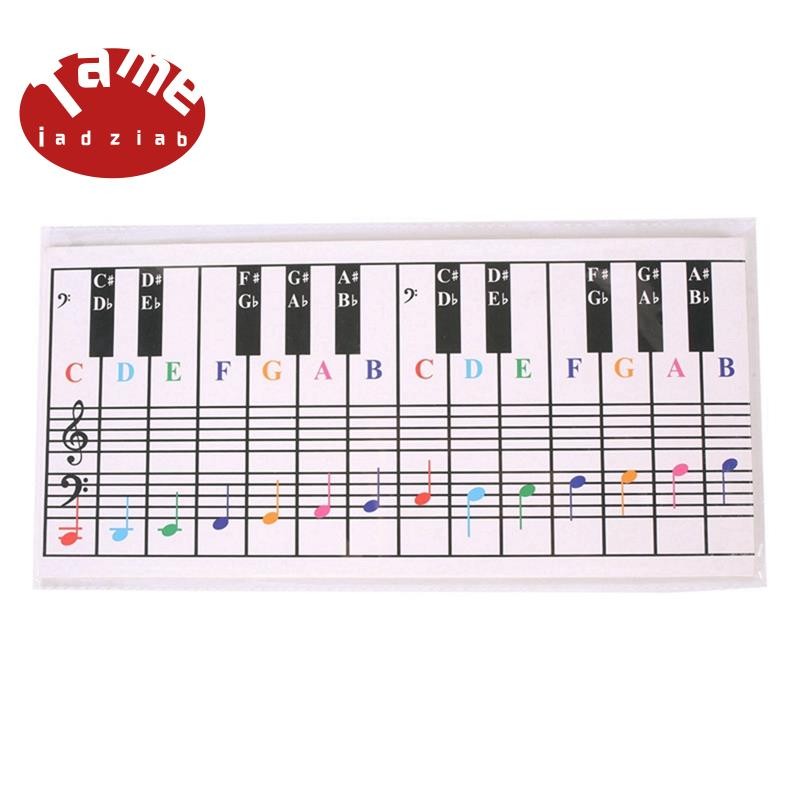 61Keys 88 Keys Piano Keyboard Reference Chart Five Line Piano Reference ...