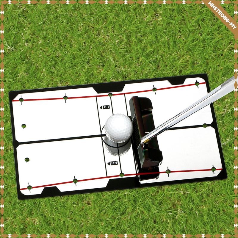 [WhstrongMY] Golf Putting Alignment Mirror Golf Putting Practice Golf Training for Home Office ...