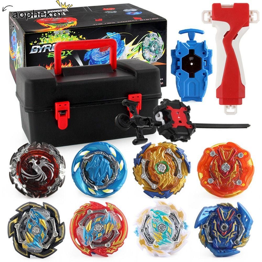AOPHEKM Bey Battling Top, Spinning Portable Box Burst Gyro Toy Set, 12 Spinning Tops Metal Two ...