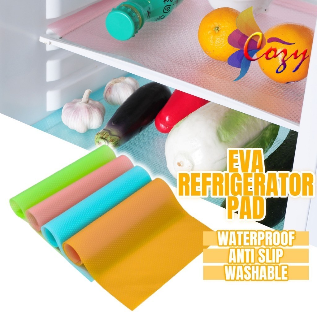 (1 PCS) EVA Refrigerator Mat Non-Slip Fridge Plastic Mats Antibacterial ...