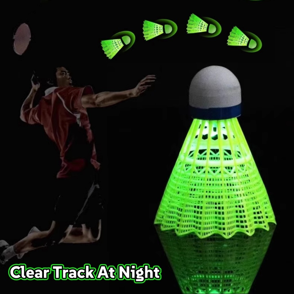 (1 PCS) LED Badminton Ball Light-up Luminous Glowing Lights Ball for ...