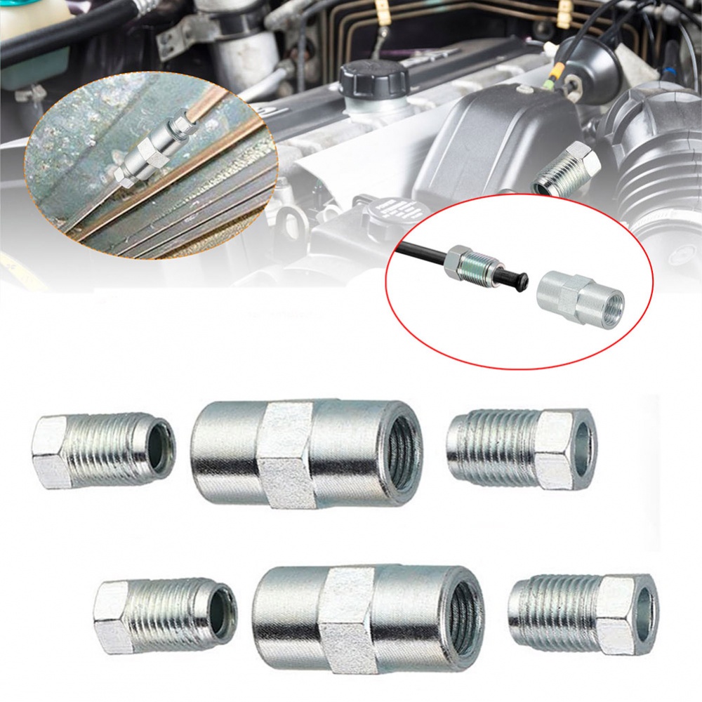 Brake Pipe Joint Brake Cable Connector Kit M10 For Bell Mouth Of 3/16 ...
