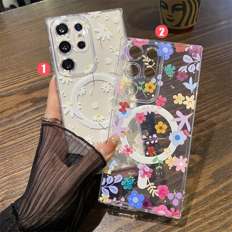 SamsungS23+ S22+ S21+ Note20 Ultra Cover Color Flower Daisy Transparent ...