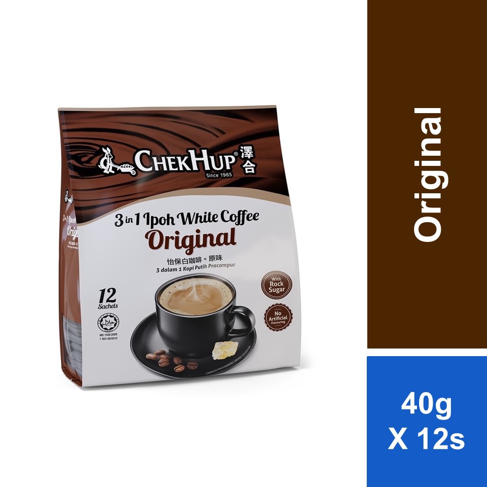 Chek Hup 3 in 1 Ipoh White Coffee Original 40g x 12s | Shopee Malaysia