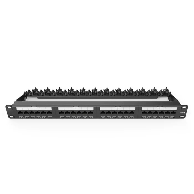 ZoeRax Industrial Series CAT6 24 Ports Patch Panel, Rack Mount - 1U, 19 ...
