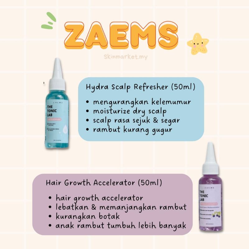 Zaem's Hair Tonic Lab | Hydra Scalp Refresher | Hair Fall | Dandruff ...