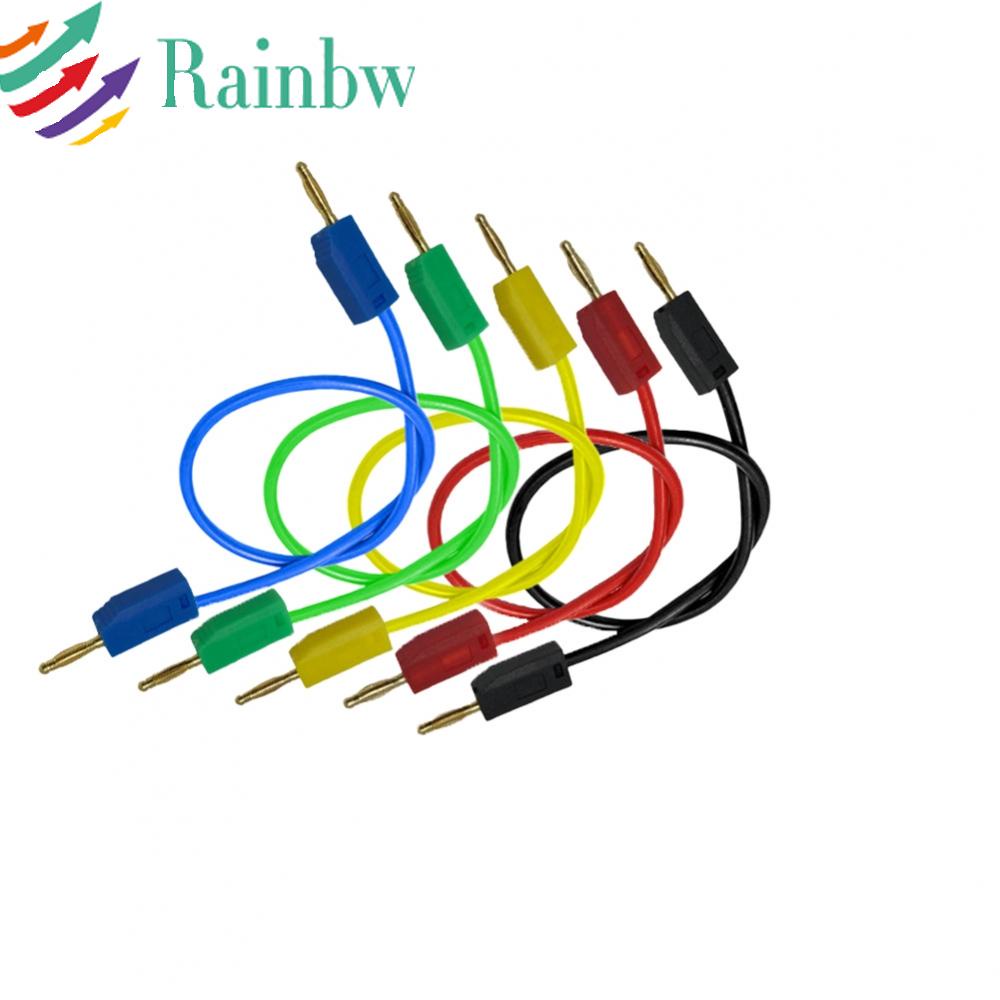 5PCS 2MM Stackable Gold Plated Banana Plug Test Jumper Wire Testing ...