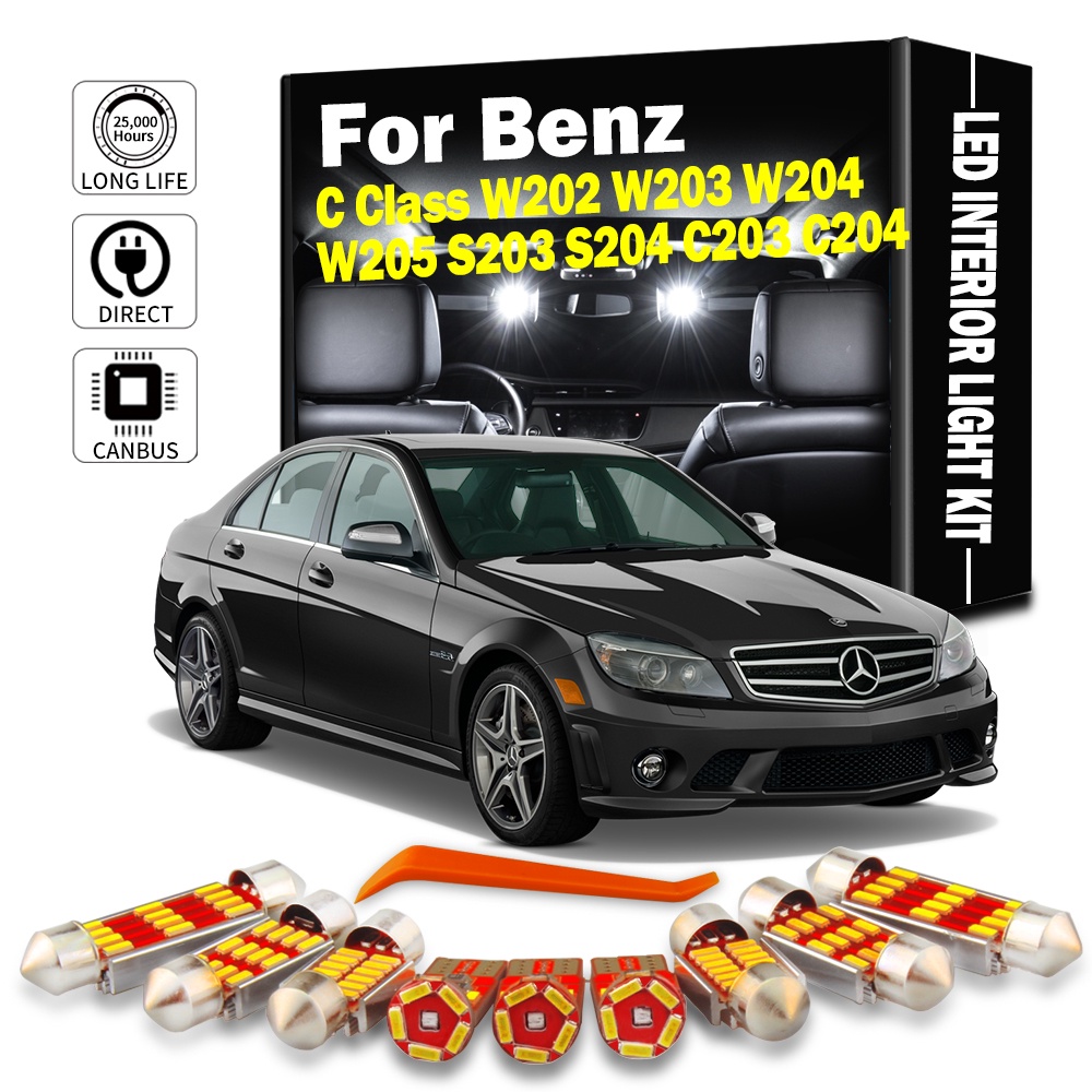 Canbus LED Interior Dome Map Light Kit For Mercedes Benz C Class W202 ...