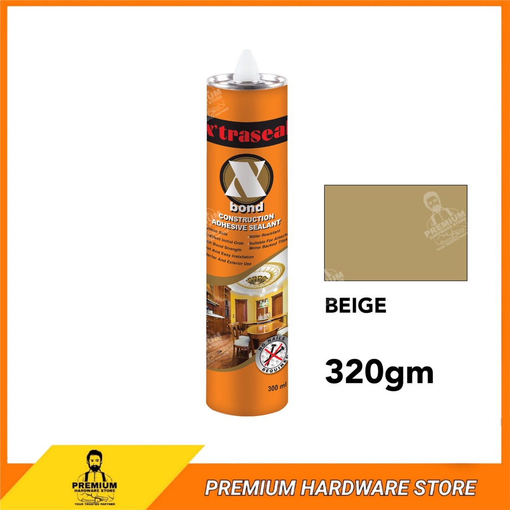 XTRASEAL XBond Construction Adhesive Sealant 300ml X Bond Silicone ...