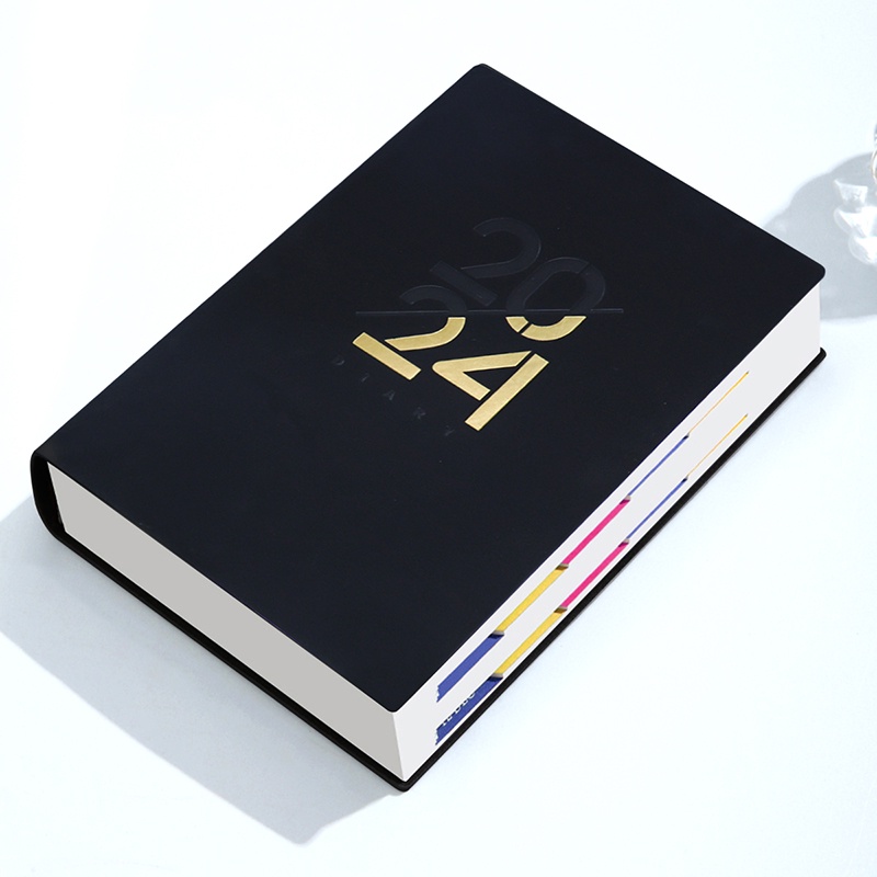 2024 Planner Notebook Monthly&Weekly A5 Leather Cover Diary Journal ...