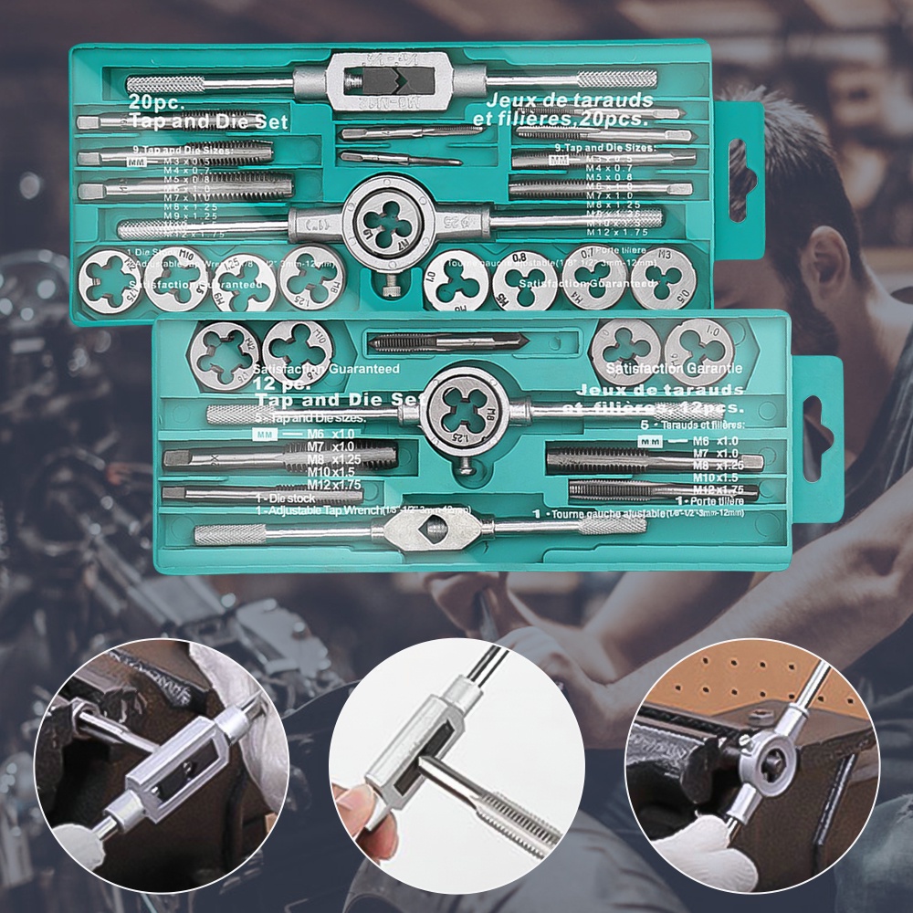 KC Tools Threading Set Spiral Tacks Bit Twist Drill (20 With Both Outer And Inner Thread ...