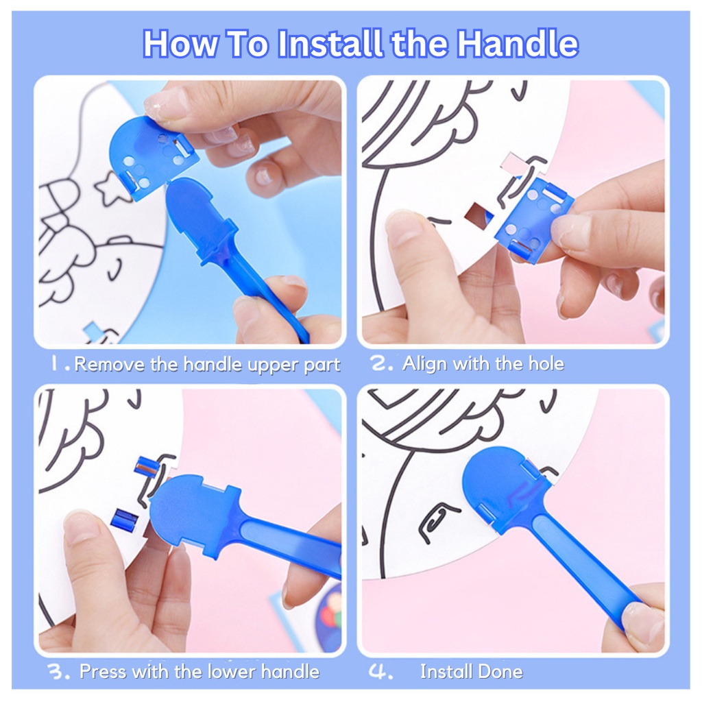 Kids DIY Fan Art And Craft For Kids Painting Hand Fan Art Craft ...