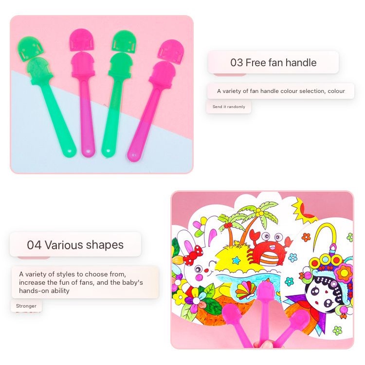 Kids DIY Fan Art And Craft For Kids Painting Hand Fan Art Craft ...