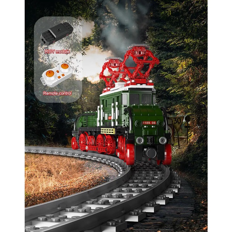 Mould King 12023 Train OBB 1189.08 (German Krokodil) Electric ...