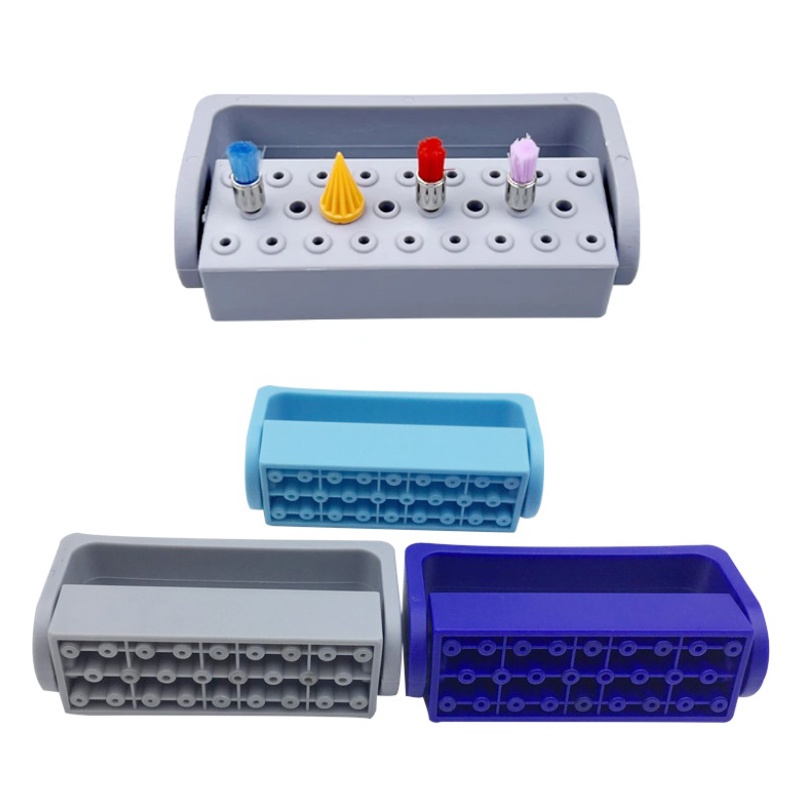 26 Hole Plastic Dental Bur Holder Autoclavable For High/Low Speed Burs ...