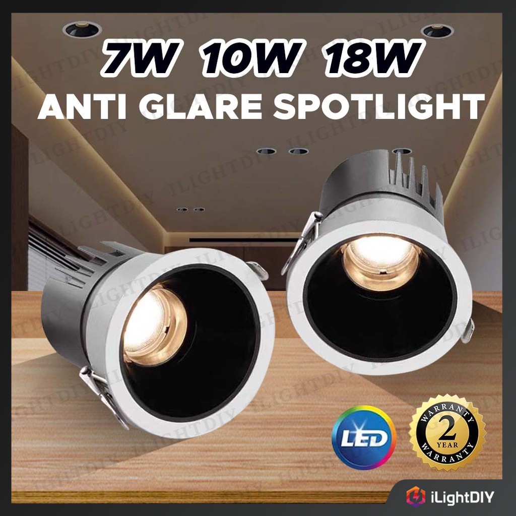 7W 10W 18W COB RECESSED CEILING SPOTLIGHT LED EYEBALL LIGHT | Shopee ...