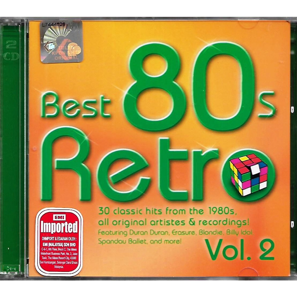 Best 80s Retro Vol.2 Classic Hits 2CD Original Artistes Recordings ...