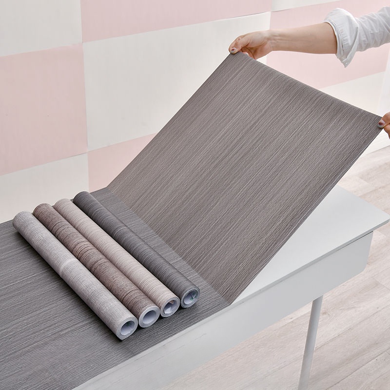 Imitation Wood Grain Waterproof Oil-Proof Desktop Sticker Old Furniture ...