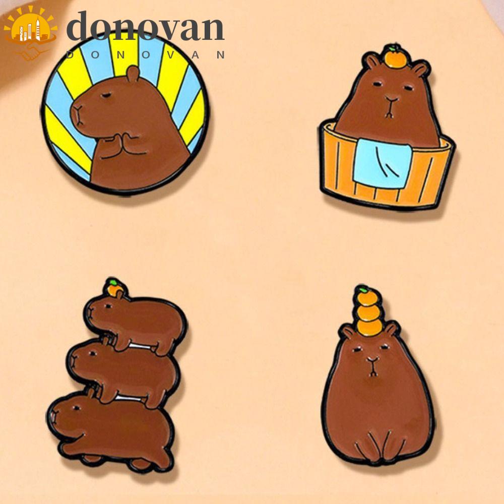 DONOVAN Capybara Pin, Cartoon Animal Cartoon Pin Brooch, Christmas Gift ...