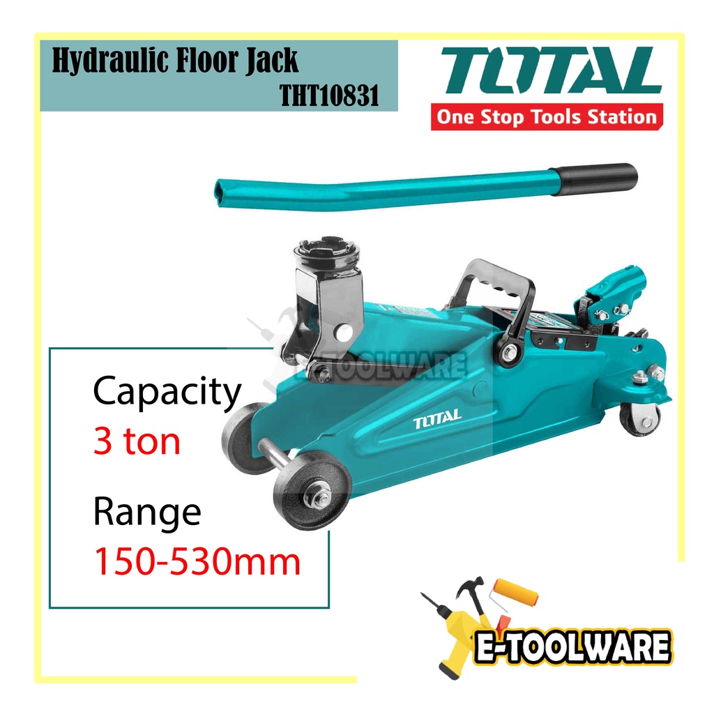 Total THT10831 Hydraulic Floor Jack 3 Ton Range 150-530mm | Shopee Malaysia
