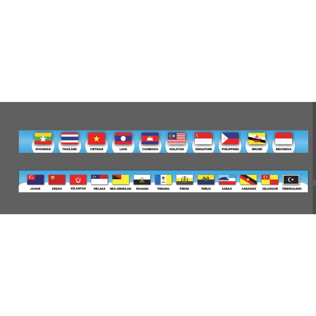 Banner Beam Kelas Bendera Negeri dan Negara 13x1kaki | Shopee Malaysia