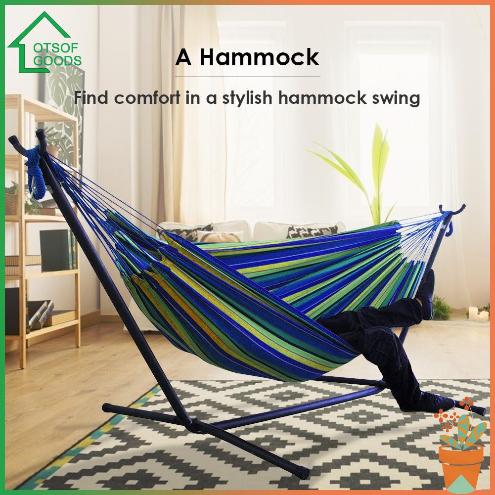 Hanging Hammock Chair Swing Hanging Chair with Wooden Stand Bohemia ...